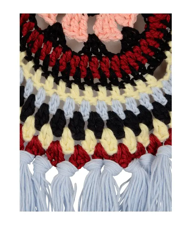 La DoubleJ Crochet Tasselled Top