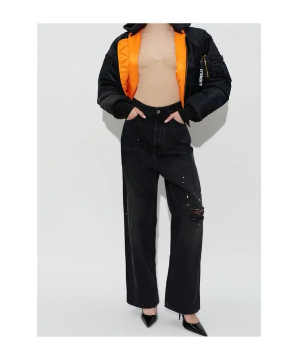 Vetements Distressed Wide-leg Jeans