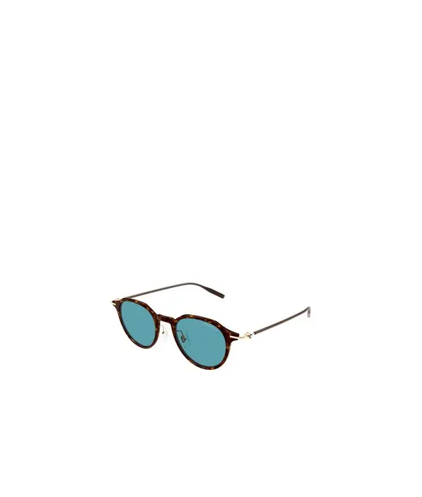Montblanc Eyewear Round Frame Sunglasses - Blue