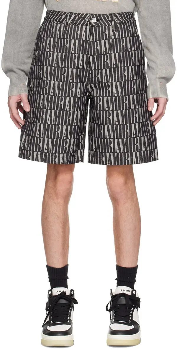 Amiri Monogrammed Logo Shorts