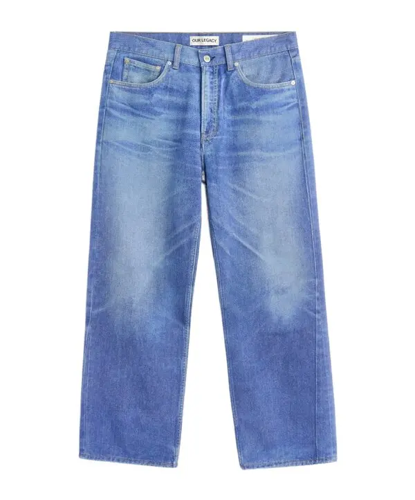 Our Legacy Third Cut Wide Straight-leg Jeans - Blue