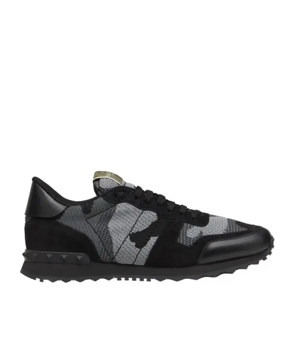 Valentino Garavani Rockrunner Camouflage Sneakers - Black