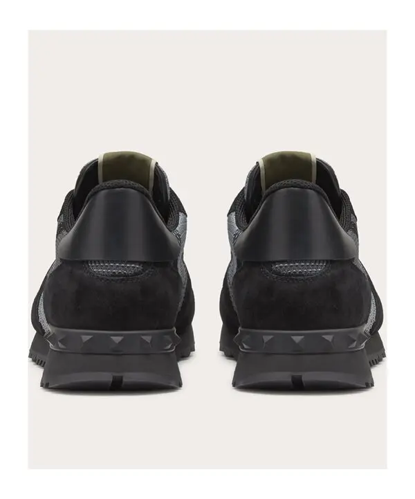Valentino Garavani Rockrunner Camouflage Sneakers - Black