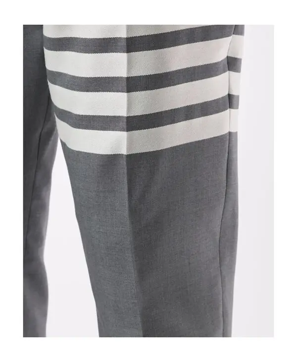 Thom Browne 4-bar Striped Slim Cut Trousers