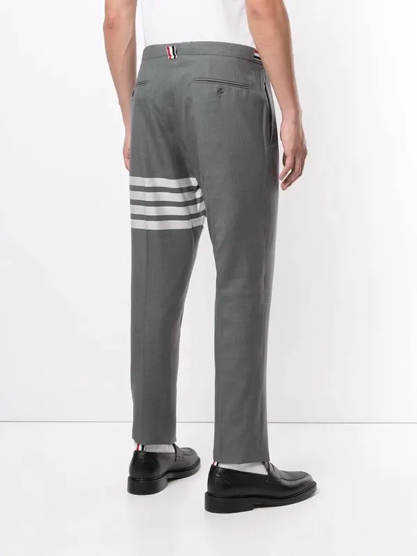 Thom Browne 4-bar Striped Slim Cut Trousers
