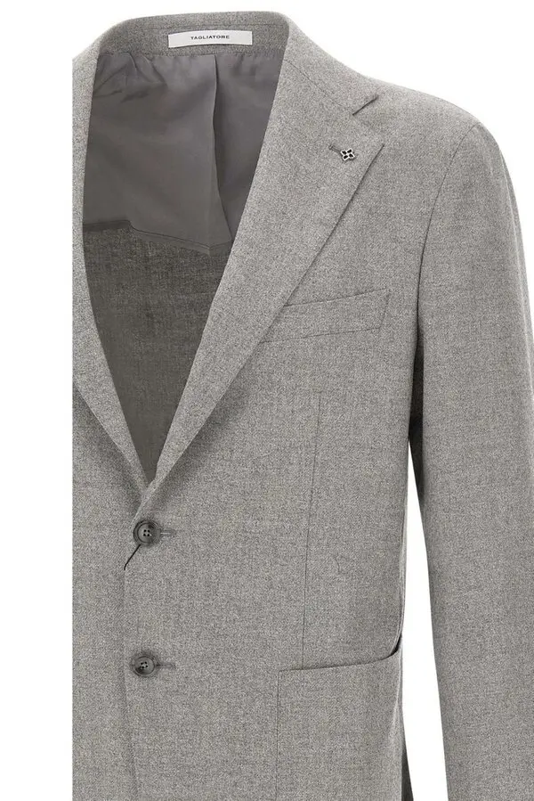 Tagliatore Single Breasted Tailored Blazer - Grey