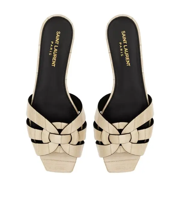 Saint Laurent Tribute Open Toe Mules