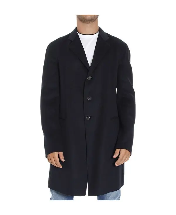 Emporio Armani Long-sleeved Lapel Coat - Black