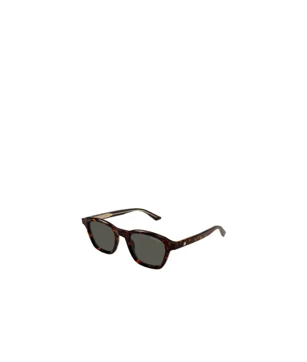 Montblanc Eyewear Rectangular Acetate Sunglasses - Havana Color