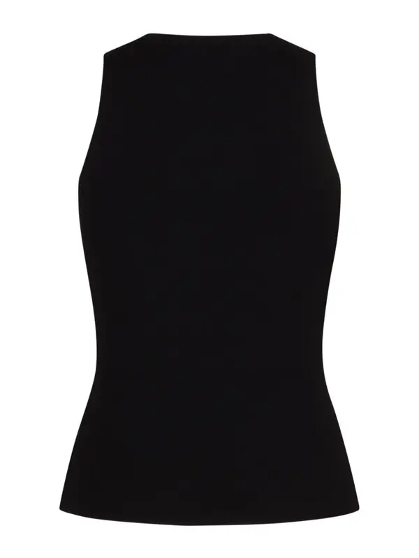 DIESEL® M-caddix Ribbed-knit Top With Logo Plaque
