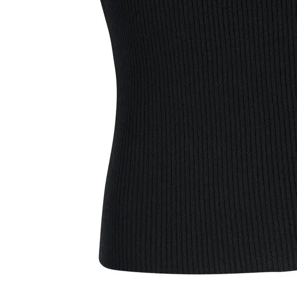 DIESEL® M-caddix Ribbed-knit Top With Logo Plaque