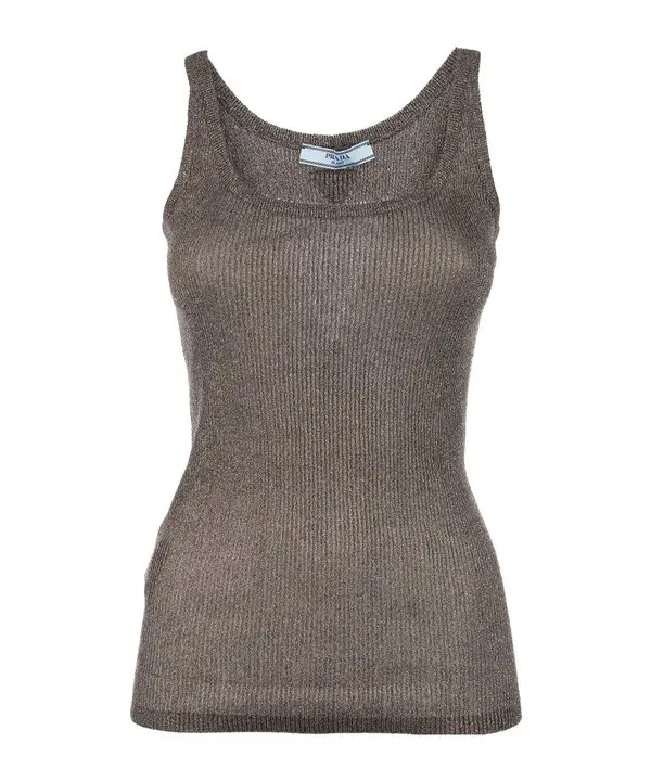 Prada Ribbed Knit Tank Top - No