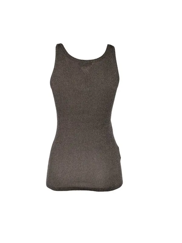 Prada Ribbed Knit Tank Top - No