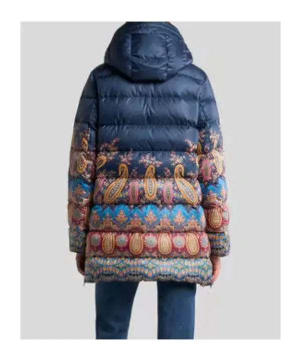 Etro Hooded Down Jacket With Paisley Print