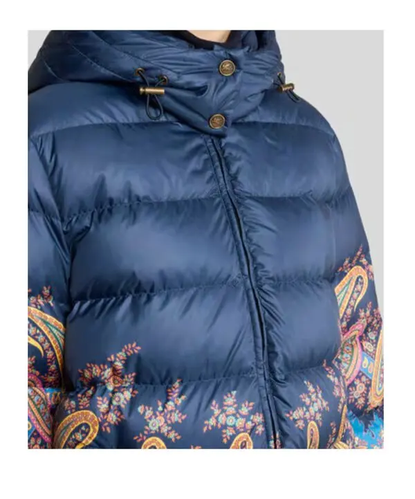 Etro Hooded Down Jacket With Paisley Print