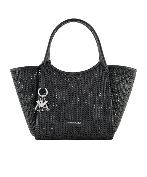 Emporio Armani Logo Charm Interwoven Large Shopper Bag
