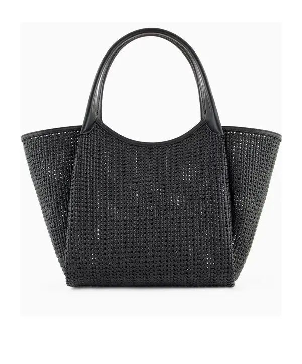 Emporio Armani Logo Charm Interwoven Large Shopper Bag