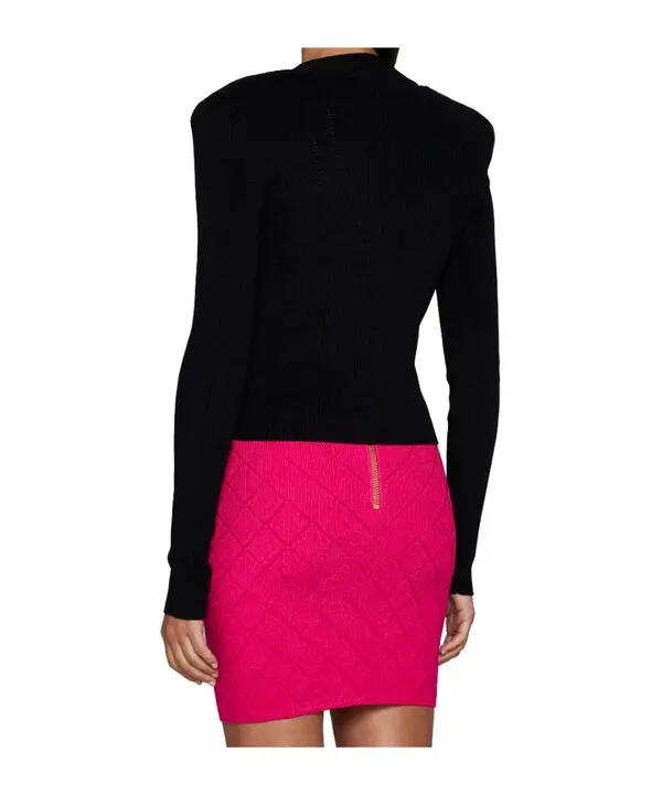 Balmain Embellished Ribbed Cardigan - Black