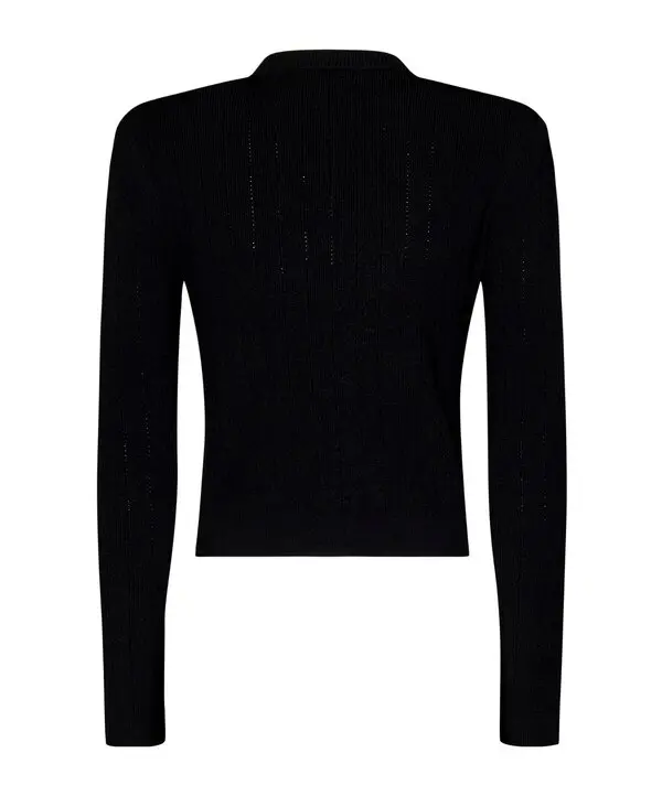 Balmain Chiocciola Long Sleeved Buttoned Cardigan - Black