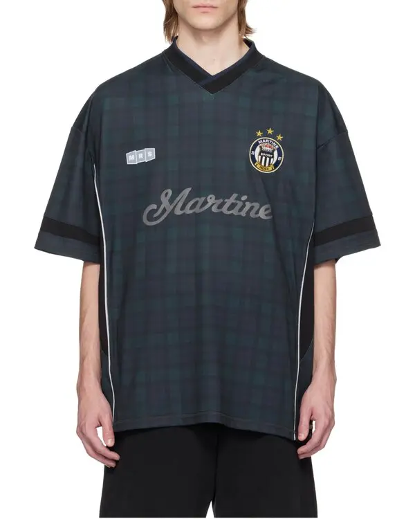 Martine Rose Logo Printed Drop Shoulder Football T-shirt