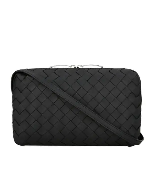 Bottega Veneta Woven Shoulder Bag - Black