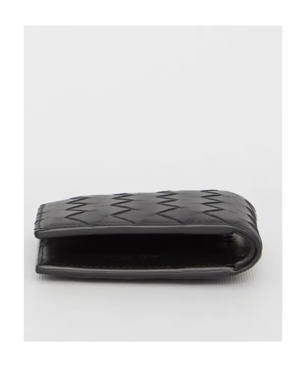 Bottega Veneta Intrecciato Bi-fold Wallet - Black