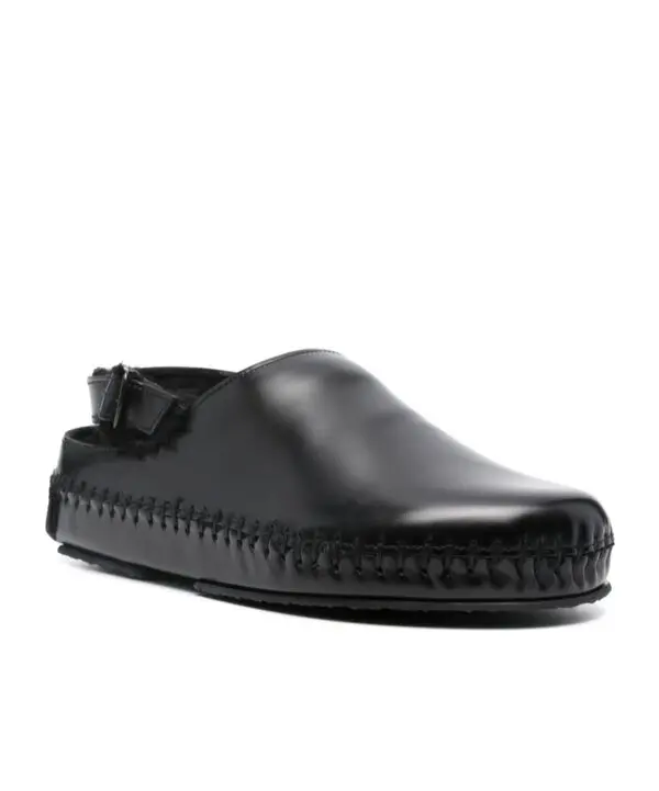 Hereu Round-headed Flat Sandals With Adjustable Buckles