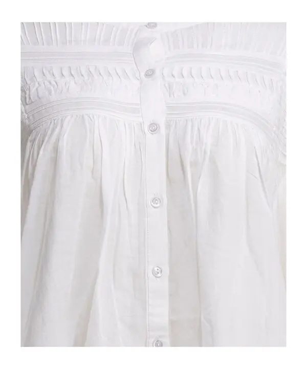 Isabel Marant Étoile Pleated Button-up Blouse - White