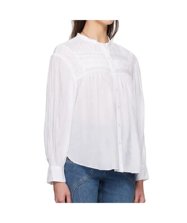 Isabel Marant Étoile Pleated Button-up Blouse - White
