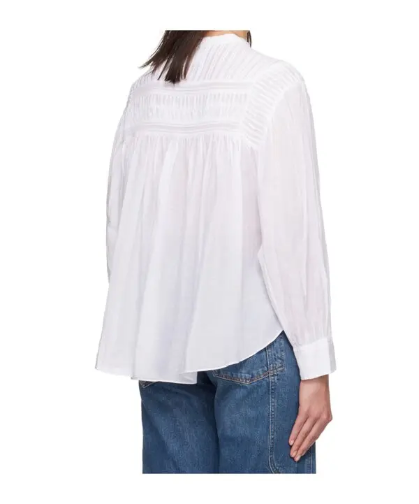 Isabel Marant Étoile Pleated Button-up Blouse - White