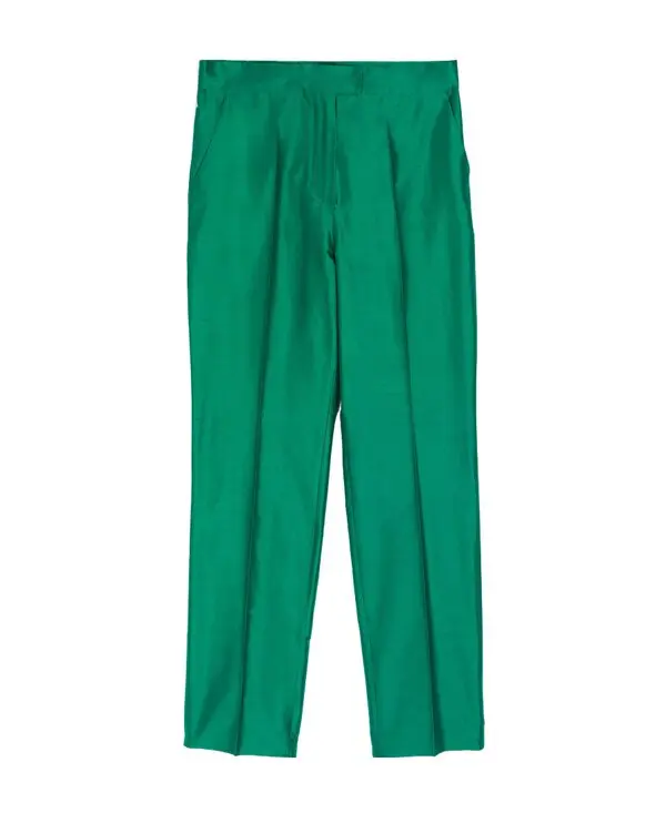 Max Mara High-waisted Silk Trousers