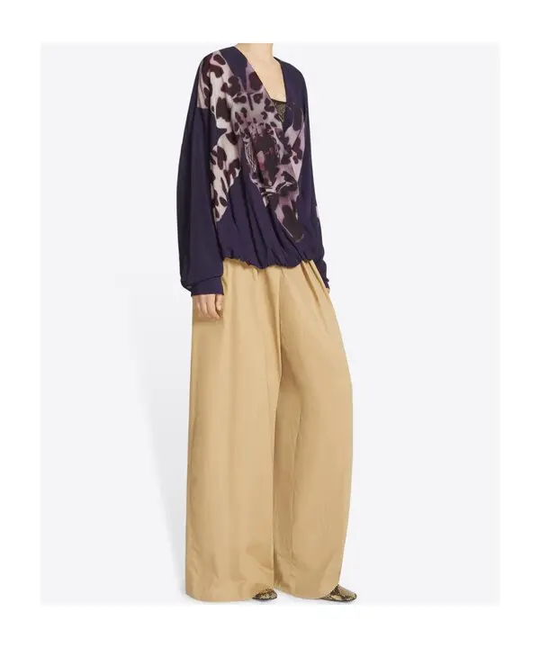 Dries Van Noten Pleated Wide Leg Trousers