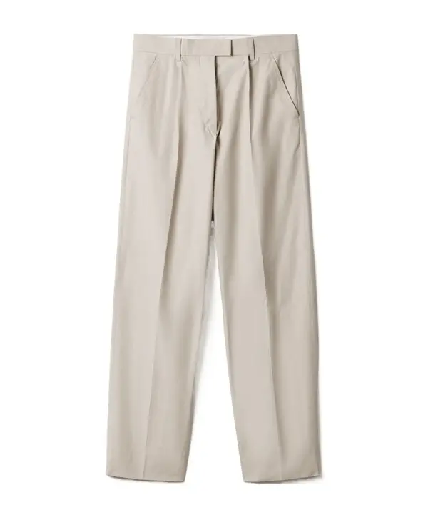 Miu Miu Straight Leg Trousers With Embroidered Logo