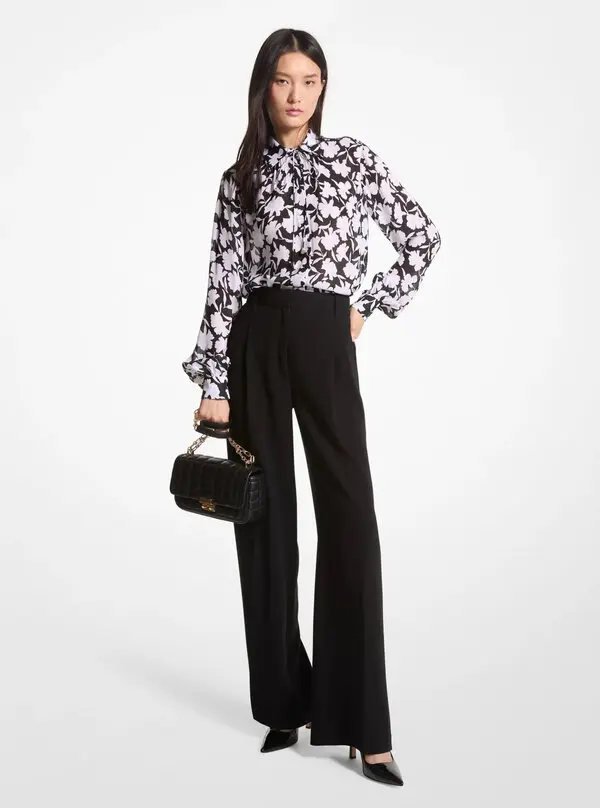 Michael Kors Allover Floral Printed Long-sleeved Shirt