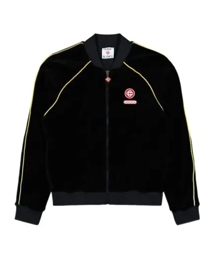 Casablanca Gradient Piping Velour Track Jacket - Black