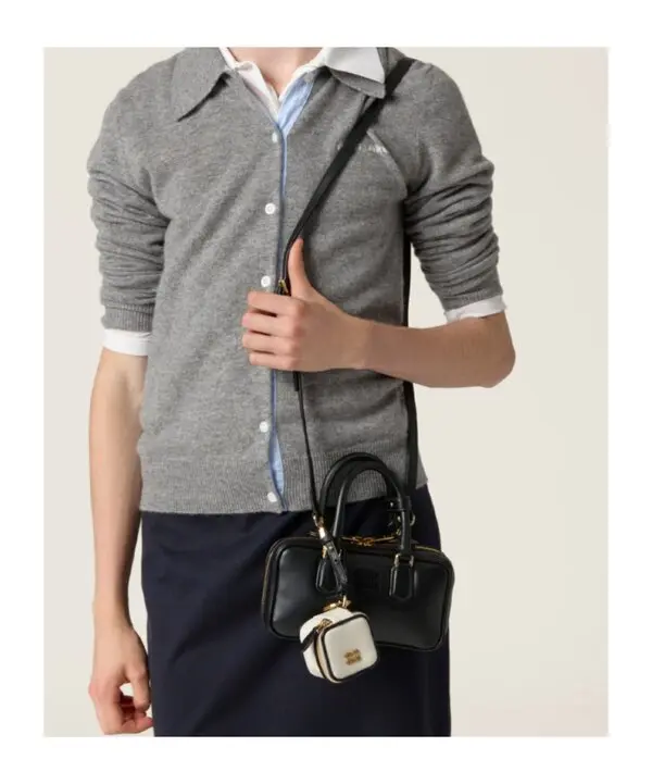 Miu Miu Arcadie Leather Mini Bag - Black