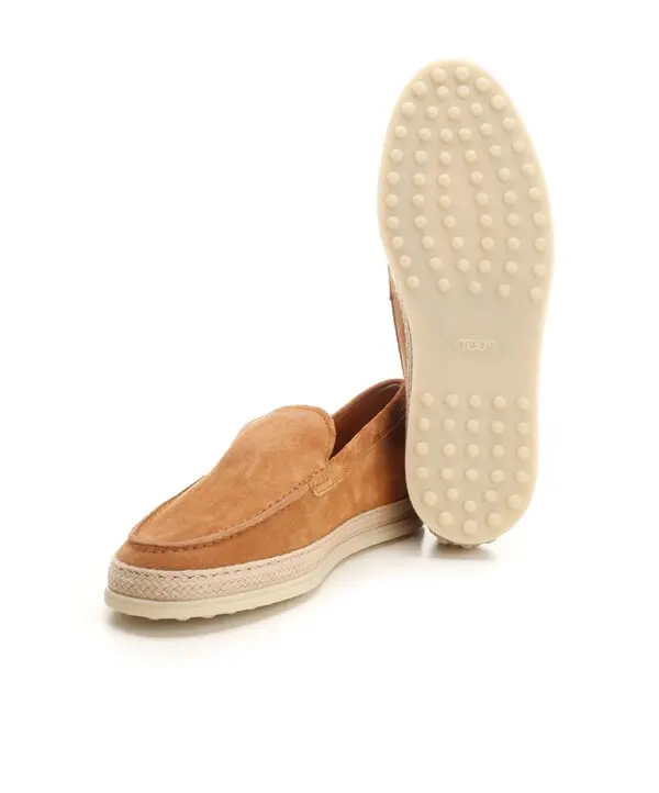 TOD'S Logo Debossed Slip-on Espadrilles - Brown