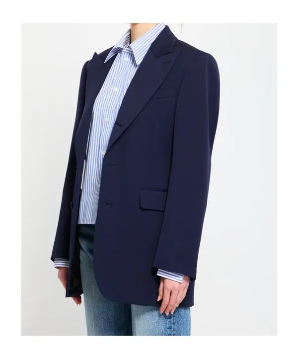 Celine Lapel Long-sleeved Blazer