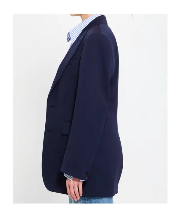 Celine Lapel Long-sleeved Blazer