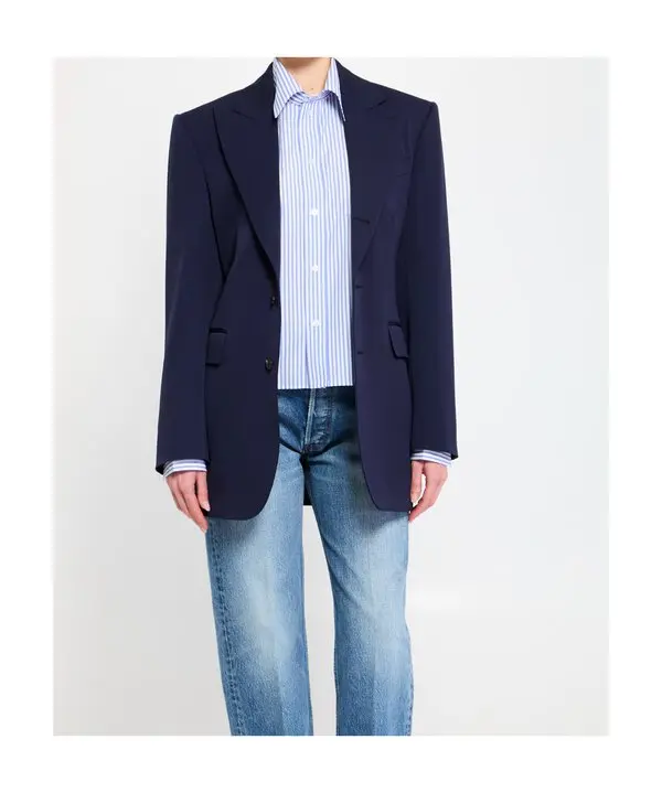Celine Lapel Long-sleeved Blazer