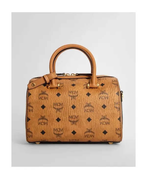 Mcm All-over Logo Print Tote Bag - Brown