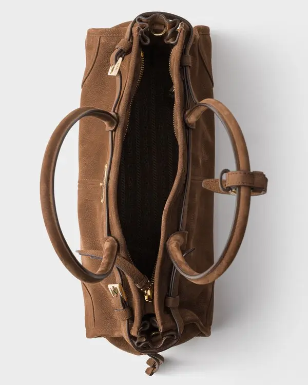 Prada Bonnie Buckled Shoulder Bag - Cocoa Brown