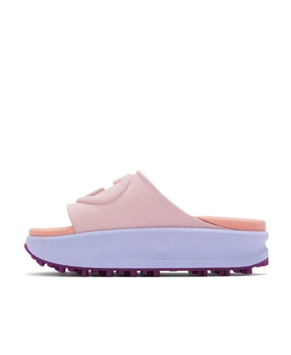 Gucci Logo-embossed Flatform Slides - Blue