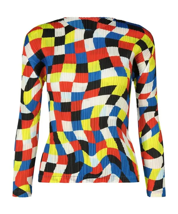 PLEATS PLEASE BY ISSEY MIYAKE Long Sleeve Knit Top