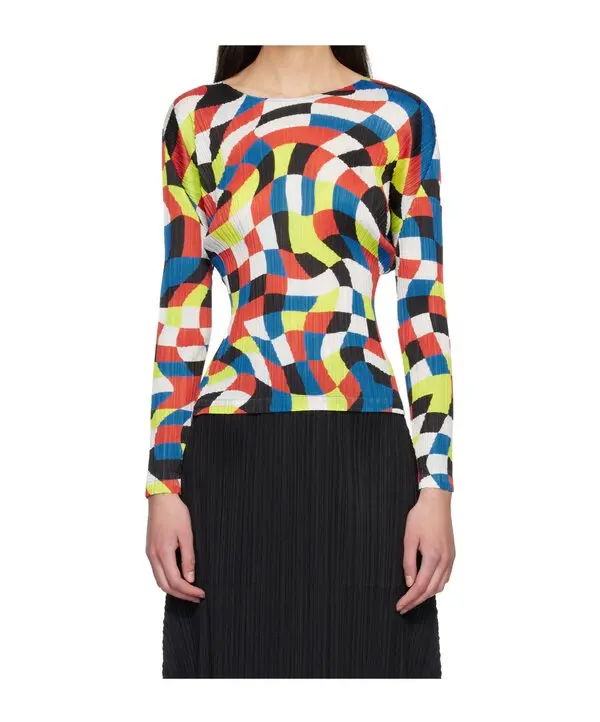 PLEATS PLEASE BY ISSEY MIYAKE Long Sleeve Knit Top