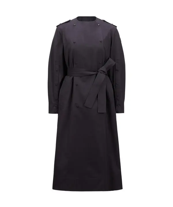 Moncler Belted Button-up Coat With Removable Padded Vest