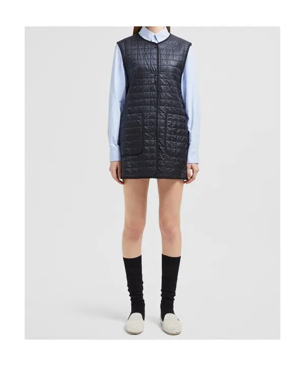 Moncler Belted Button-up Coat With Removable Padded Vest