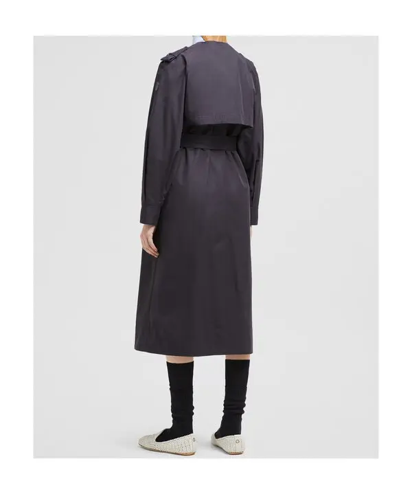 Moncler Belted Button-up Coat With Removable Padded Vest