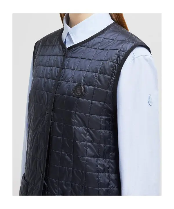 Moncler Belted Button-up Coat With Removable Padded Vest