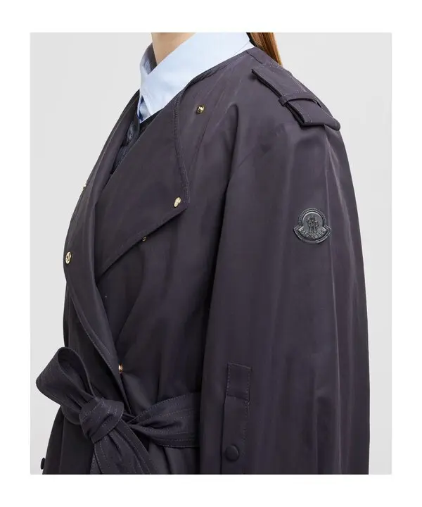 Moncler Belted Button-up Coat With Removable Padded Vest